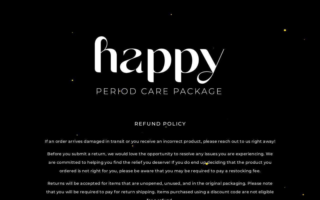 Happy Refund Policy